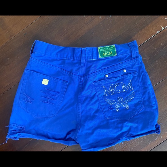 MCM | Shorts | Authentic Distressed Mcm Shorts Mcm Derailing8 | Poshmark